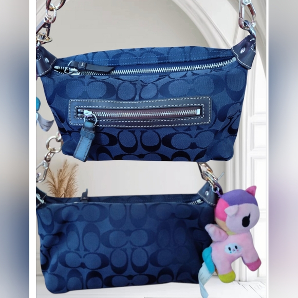 Coach | Bags | Coach Mini Bag Wristlet Navy Blue Designer Womens Bag 8 ...